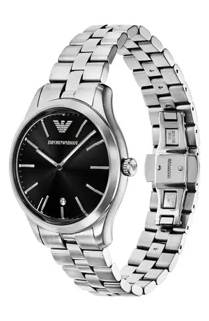 Emporio Armani Three-hand Stainless Steel Bracelet Watch