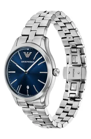 Emporio Armani Three-hand Stainless Steel Bracelet Watch