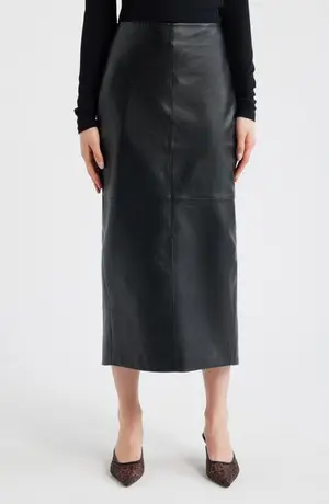 ALLSAINTS Renai Faux-leather Pencil Skirt - Black