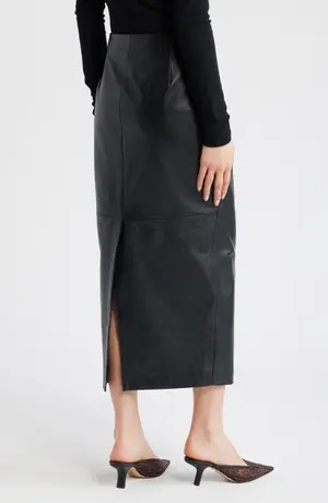 ALLSAINTS Renai Faux-leather Pencil Skirt - Black