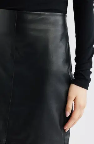 ALLSAINTS Renai Faux-leather Pencil Skirt - Black