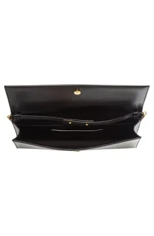 Saint Laurent Kate Leather Clutch On A Chain - Noir