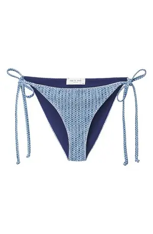 Rag & Bone Miramar Faux Denim Bikini Bottoms - Indigo