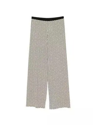 SIYU Geometric Print Wide-leg Trousers