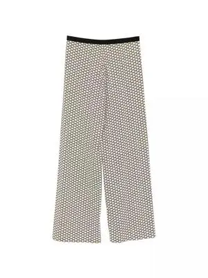 SIYU Geometric Print Wide-leg Trousers