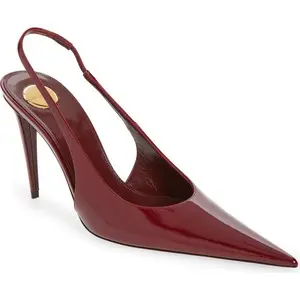 Saint Laurent Guermantes Slingback Pumps - Lust Red