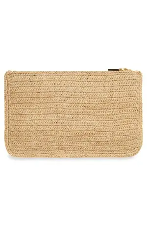 Valentino Garavani Raffia Zip Pouch