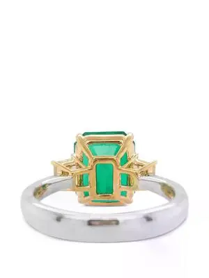 HYT JEWELRY Emerald And Diamond Three-stone Ring