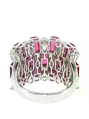 HYT JEWELRY Ruby And Diamond Band Ring