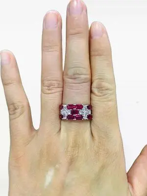 HYT JEWELRY Ruby And Diamond Ring
