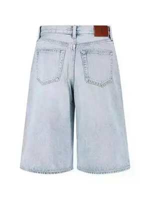 Calvin Klein Denim Shorts With Logo Patch - Blue