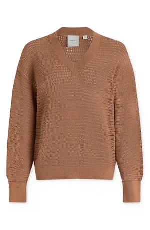 Varley Gaia Open Knit Sweater - Camel