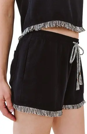 Bella Dahl Fringe Detail Drawstring Shorts