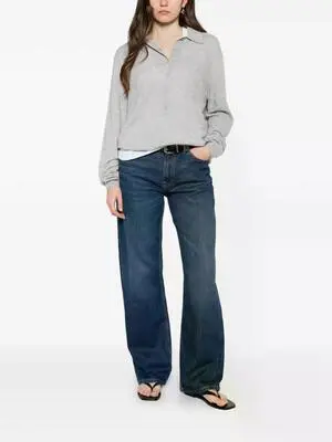 EB DENIM Alida Loose Bowed Tribeca Jeans - Blue