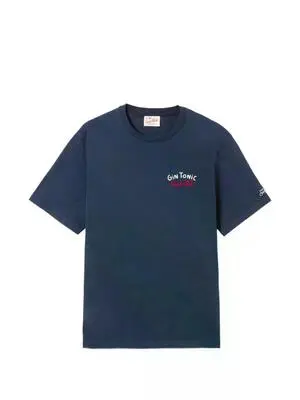 MC2 SAINT BARTH Portland T-shirt With Gin Tonic Beach Club Front/back Embroidery