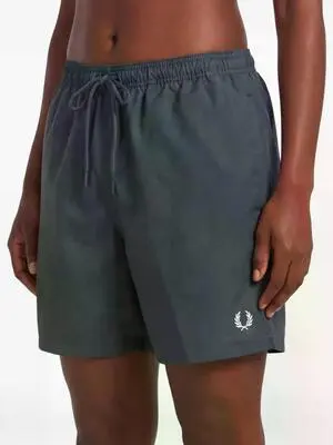 Fred Perry Laurel Wreath Embroidered Drawstring Swim Shorts