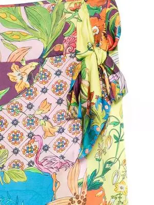 Liu Jo Tie-detail Midi Skirt - Yellow