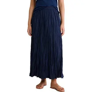 NZ BY NIC AND ZOE Cotton Crinkle Maxi Skirt - Ink