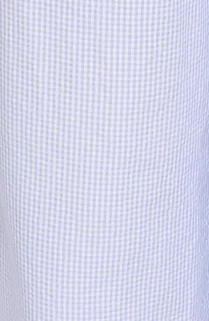 PETAL & PUP High-rise Wide Leg Drawstring Pants - Blue Gingham