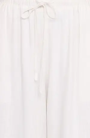 PETAL & PUP High-rise Wide Leg Drawstring Pants - White