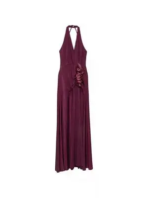 LE RJTANGE Ruffled-detail Maxi Dress - Purple