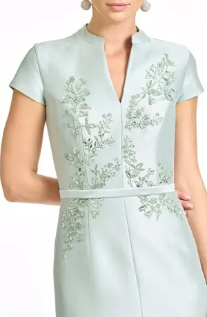 Sachin & Babi Beaded Embroidery Gown - Celadon