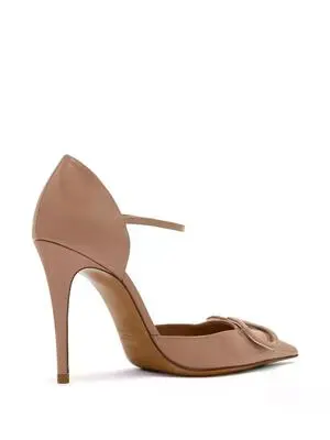Valentino Garavani Vlogo Signature D'orsay Patent Leather Pumps - Neutrals