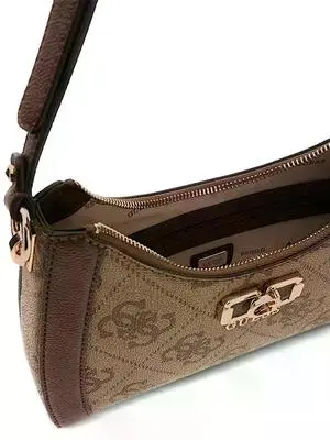 Guess Logo Pattern Shoulder Bag - Neutrals
