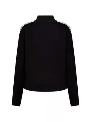 Guess Logo-tape Zip-up Sweatshirt - Black