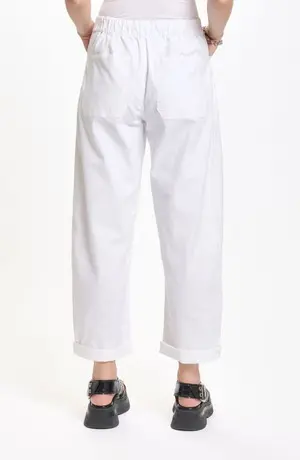 DAZE Embroidered Cuffed Drawstring Pants