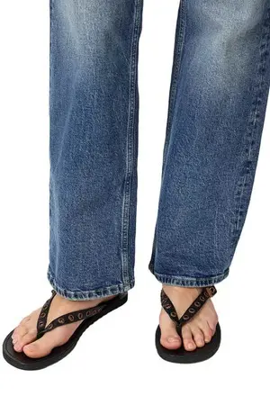 ALLSAINTS Sydney Eyelet Flip Flop - Black