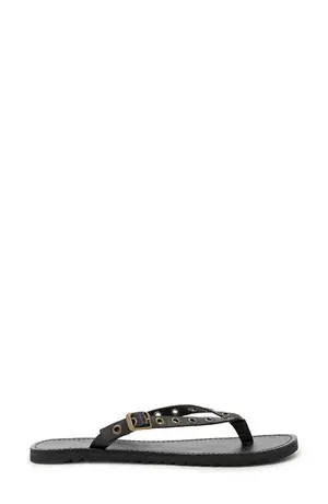ALLSAINTS Sydney Eyelet Flip Flop - Black