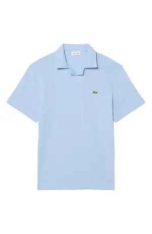 Lacoste Johnny Collar Cotton & Linen Piqué Polo - Chambray