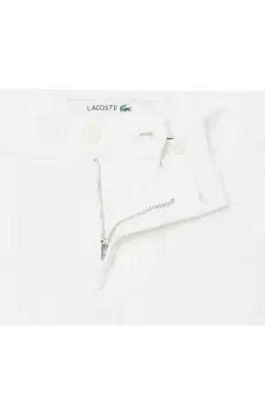 Lacoste Flat Front Cotton Stretch Twill Chinos - Flour