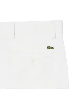 Lacoste Flat Front Cotton Stretch Twill Chinos - Flour