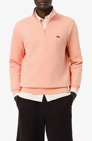 Lacoste Cotton Fleece Half Zip Pullover - Miami