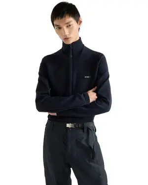 Prada Cashmere Cardigan With Zip Closure