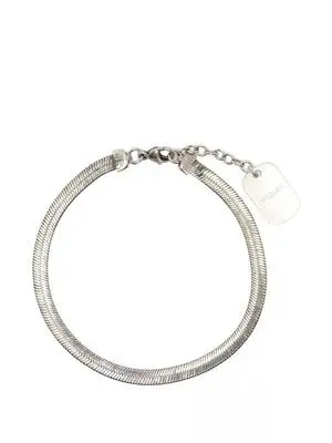 Saint Laurent Logo-plaque Bracelet - Silver