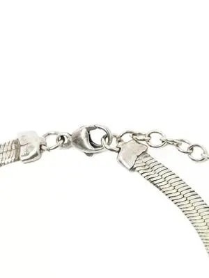 Saint Laurent Logo-plaque Bracelet - Silver
