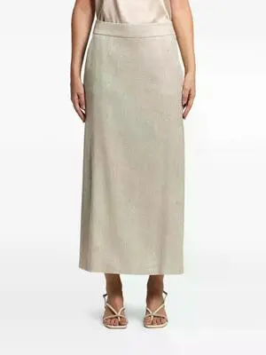 Peserico Herringbone Weave Midi Skirt