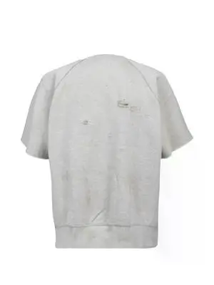 SAINT MXXXXXX Distressed Graphic-print Sweater - Grey