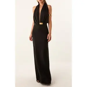 VIX PAULA HERMANNY Rosana Sleeveless Maxi Cover-up Dress - Black