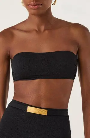 VIX PAULA HERMANNY Rosie Bandeau Bikini Top - Black