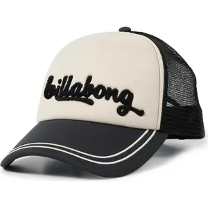 BILLABONG Embroidered Trucker Hat - White/black
