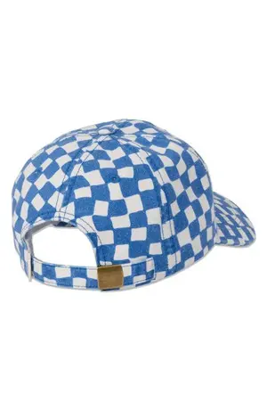 BILLABONG Embroidered Checkerboard Twill Baseball Cap