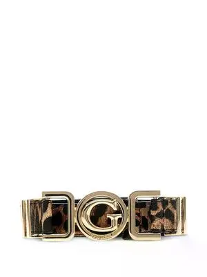 Guess Cirene Leopard-print Belt - Brown