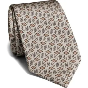 JACK VICTOR Crampton Geometric Neck Tie Stone