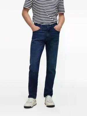 BOSS Mid-rise Straight-leg Jeans - Blue