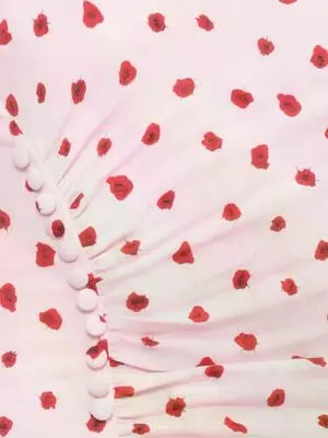 MAR DE MARGARITAS Floral-print Draped Dress - Pink