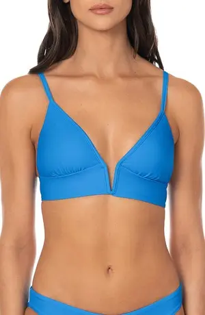 MAAJI Parade Reversible Triangle Bikini Top - Blue